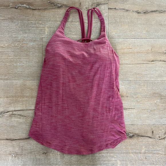 lululemon athletica | Tops | Lululemon Flowy Strappy Tank Heather Pink ...
